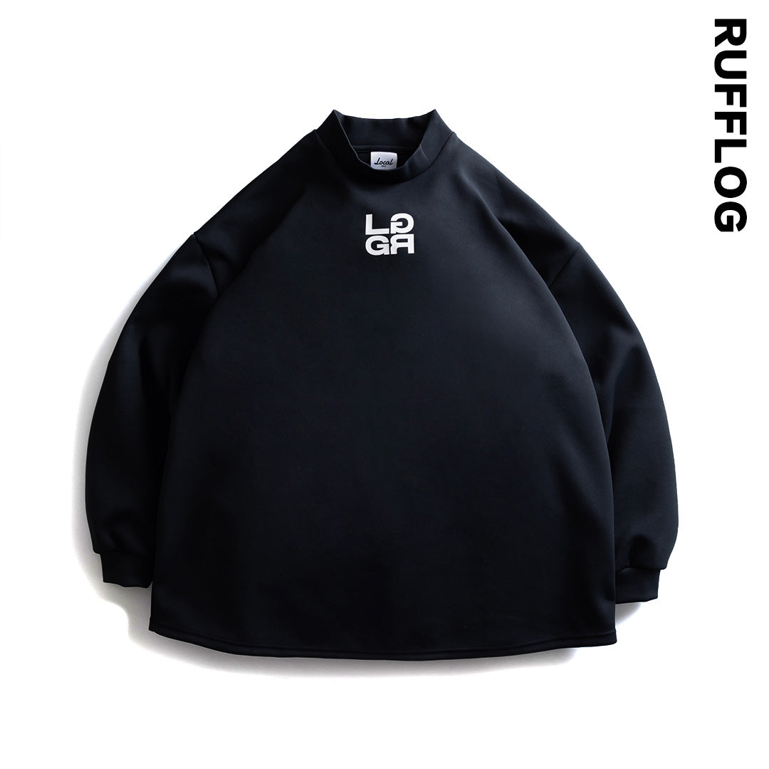 Local GOLF × RUFFLOG | LGRG L/S MOCK NECK T-SHIRT | Black