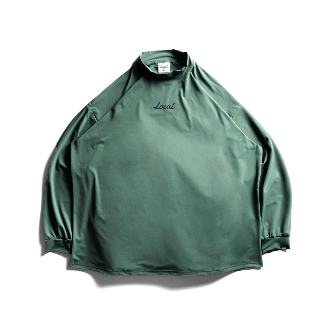 Basic Logo L/S MOCK NECK T-SHIRT | Green – Local GOLF