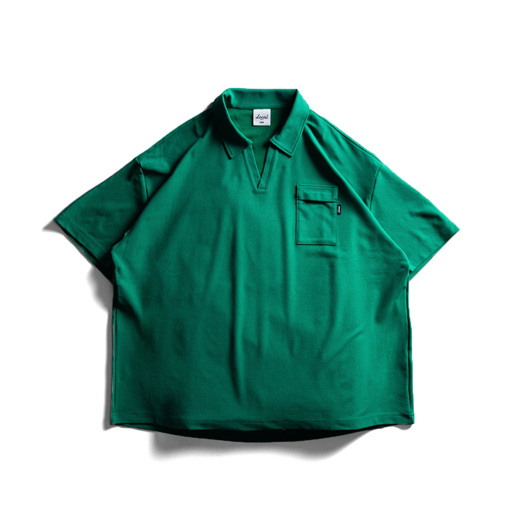 Pocket Open S/S POLO SHIRT | Green – Local GOLF